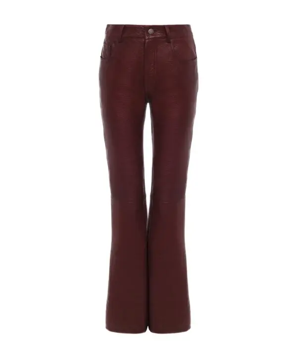Chloé Flared-leg Lambskin Trousers
