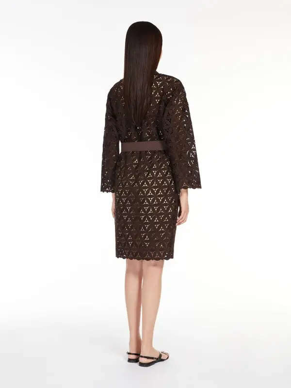 Max Mara Long-sleeved Belted Dress