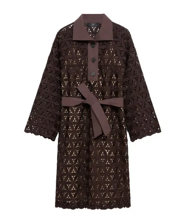 Max Mara Long-sleeved Belted Dress - Black