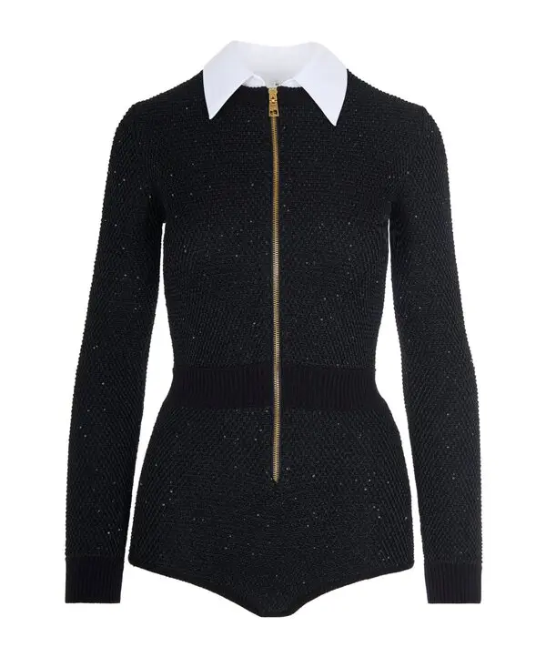 Elisabetta Franchi Embellished Zip-up Jumpsuit