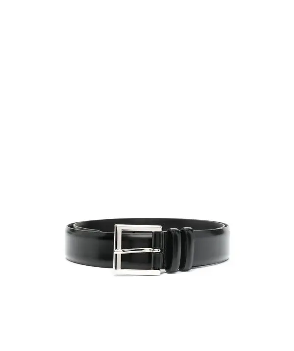 ORTIGNI Pointed-tip Buckle-fastened Belt - Black