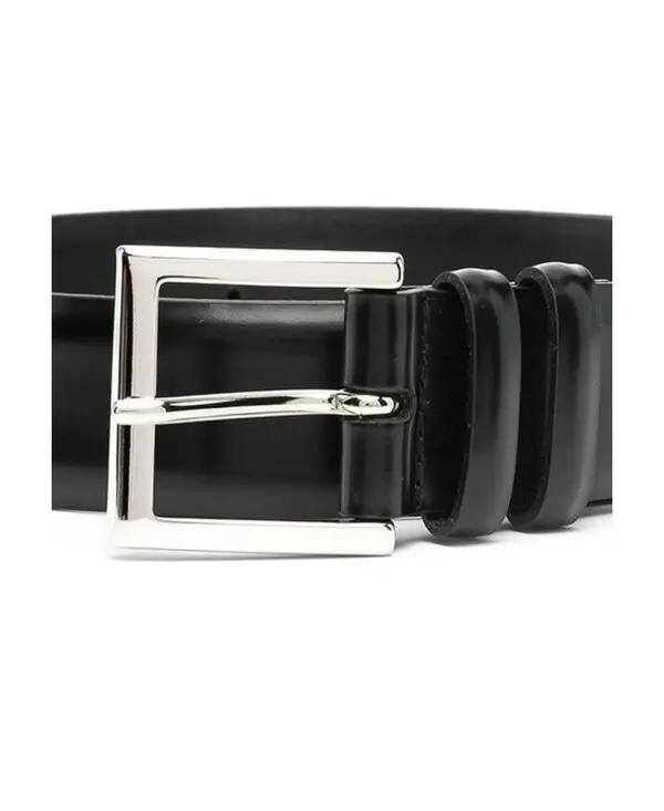 ORTIGNI Pointed-tip Buckle-fastened Belt - Black
