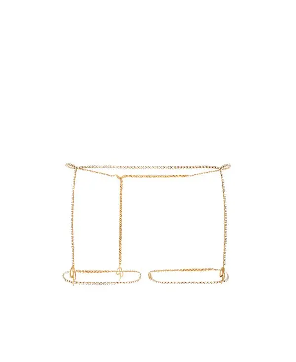 Blumarine Logo Charm Suspender Belt - Nude