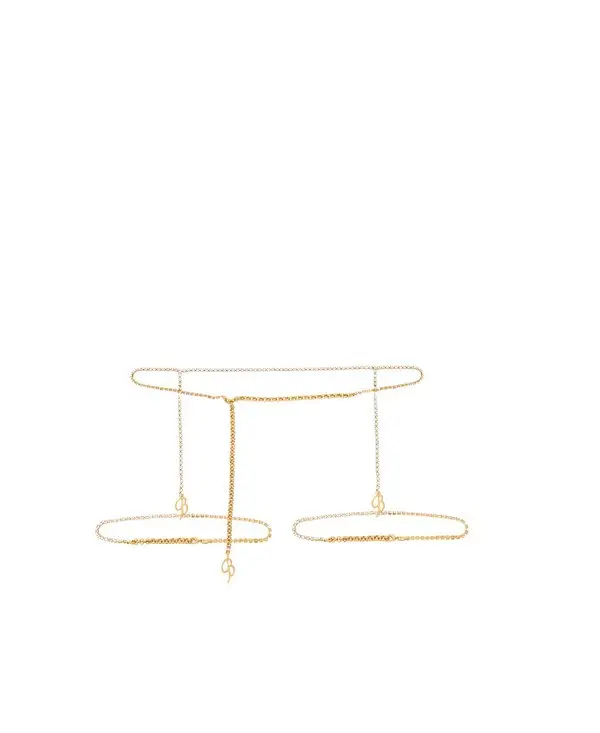 Blumarine Logo Charm Suspender Belt