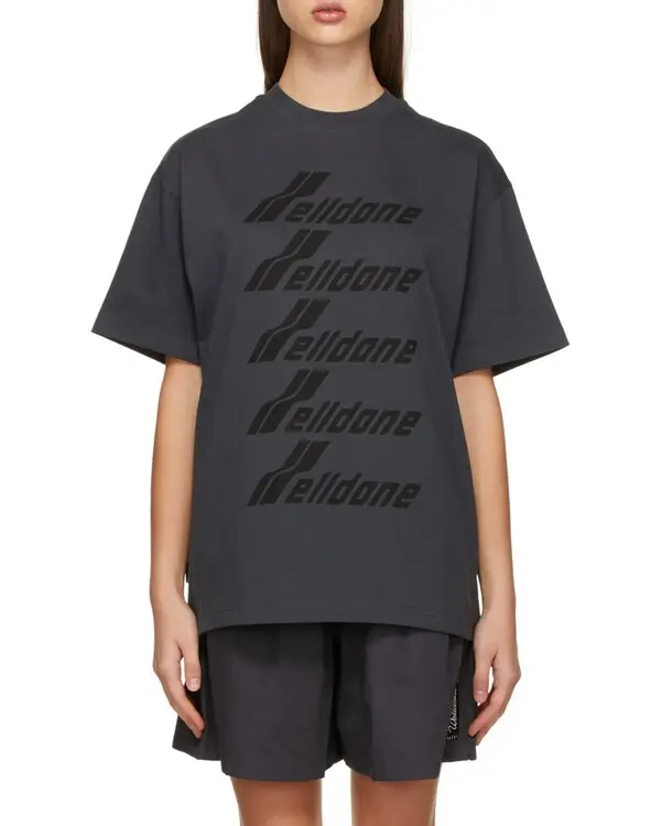 We11Done Logo-print Crew Neck T-shirt - Black