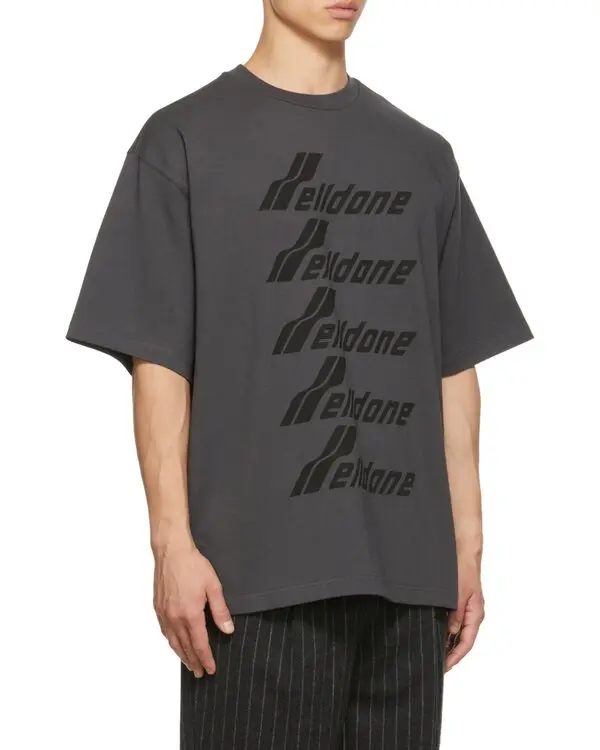 We11Done Logo-print Crew Neck T-shirt - Black