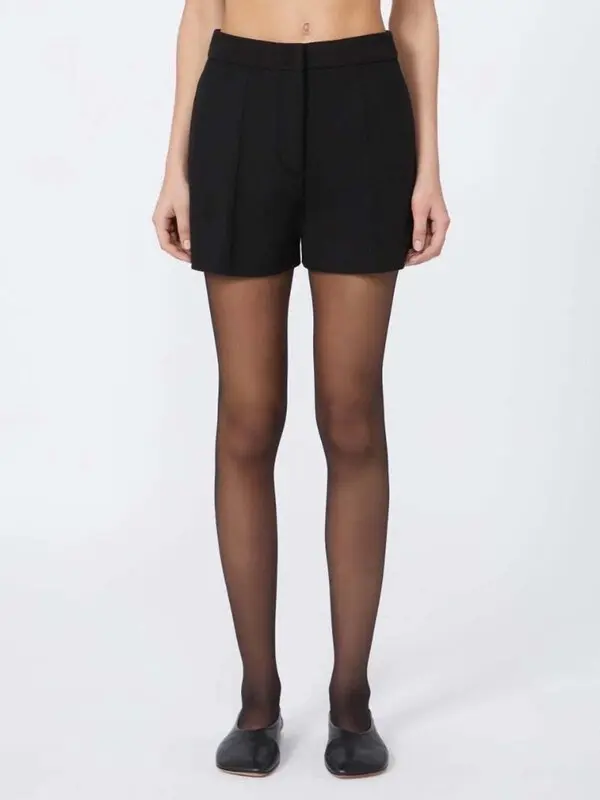 Sportmax Buono Pleated Tailored Shorts - Black