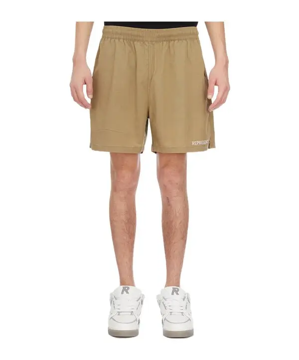 REPRESENT Elastic Waist Logo Detail Shorts