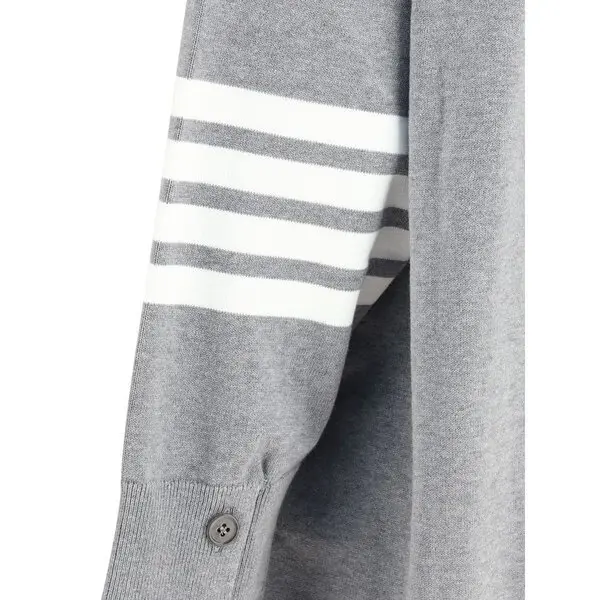 Thom Browne Four-bar Long Sleeve Cardigan