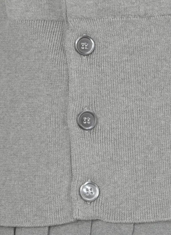 Thom Browne Four-bar Long Sleeve Cardigan