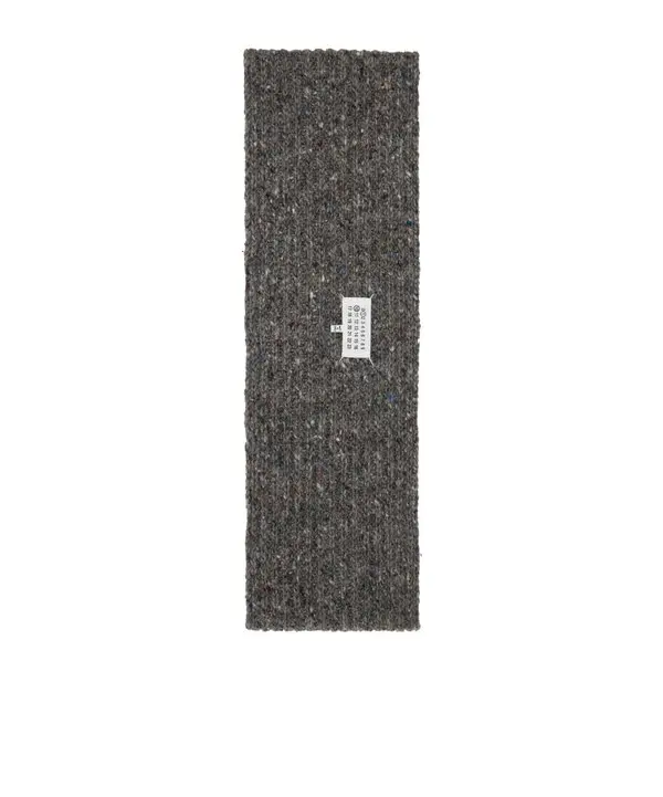 MAISON MARGIELA Ribbed-knit Wool Scarf - Grey