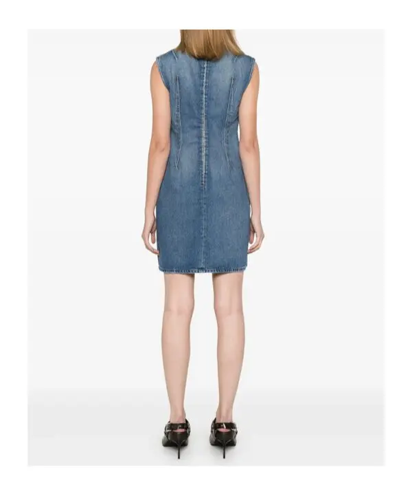 Stella McCartney Denim Sleeveless Mini Dress - Blue