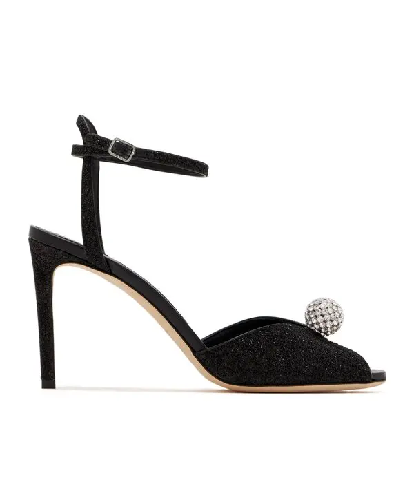 JIMMY CHOO Sacora 85 High-heeled Sandals - Black