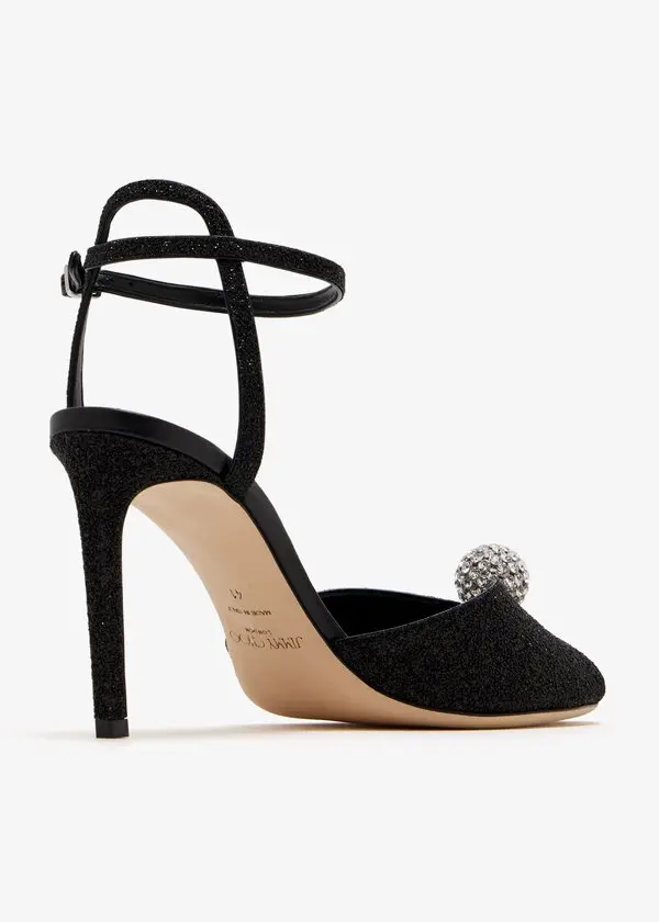 JIMMY CHOO Sacora 85 High-heeled Sandals - Black