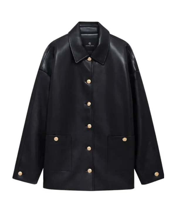 ANINE BING Luca Leather Jacket - Black