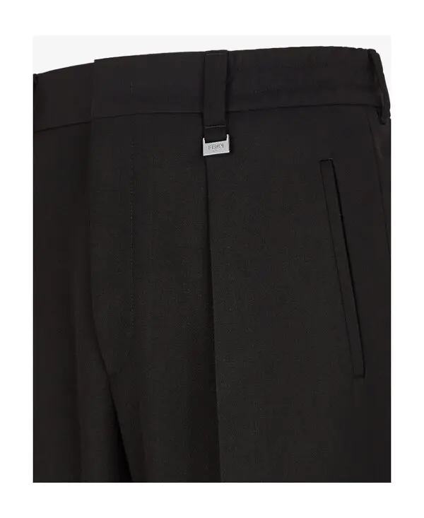 Fendi Straight-leg Tailored Trousers - Black