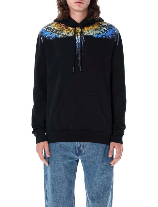 MARCELO BURLON COUNTY OF MILAN Icon Wings Hoodie - Black