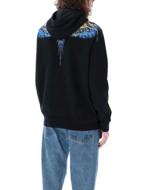 MARCELO BURLON COUNTY OF MILAN Icon Wings Hoodie - Black