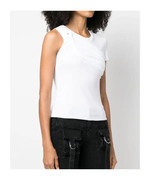 Blumarine Twist-detailed Crewneck T-shirt - White