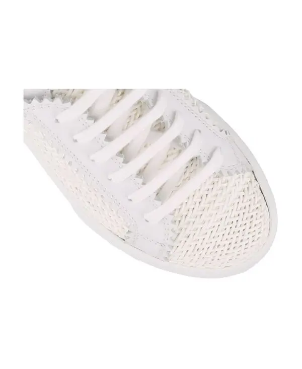 Casadei Off Road Woven Lace-up Sneakers - White