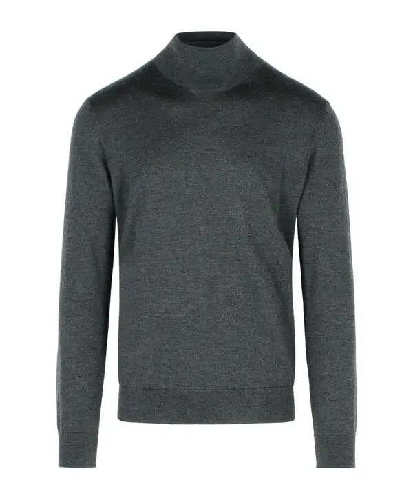 Zegna Long-sleeved Turtleneck Jumper - Grey