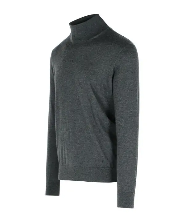 Zegna Long-sleeved Turtleneck Jumper - Grey