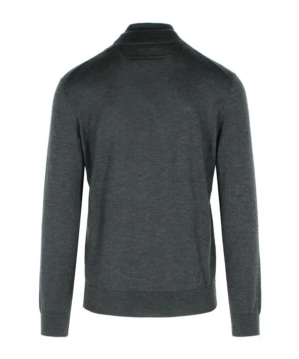 Zegna Long-sleeved Turtleneck Jumper - Grey