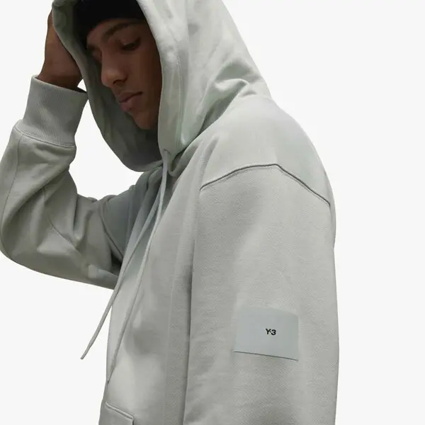 Y3 Logo Patch Drawstring Hoodie