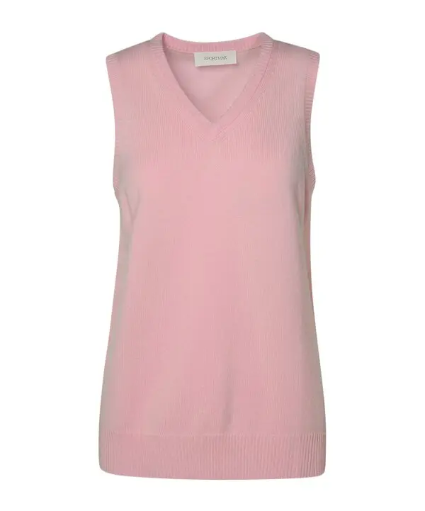 Sportmax Sleeveless V-neck Knitted Vest