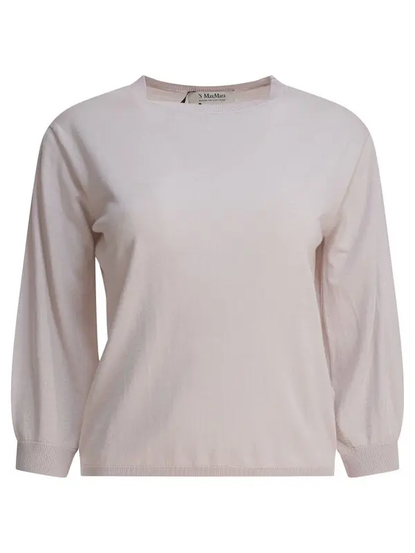 Max Mara S' Crewneck Three-quarter-sleeved Jumper - Gray