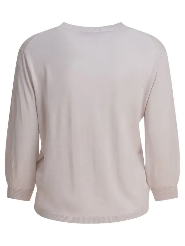 Max Mara S' Crewneck Three-quarter-sleeved Jumper - Gray