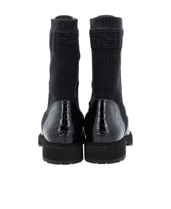 Fendi Multi-panel Lace-up Boots