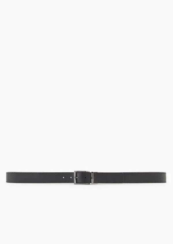 Emporio Armani Reversible Logo Engraved Buckle Belt
