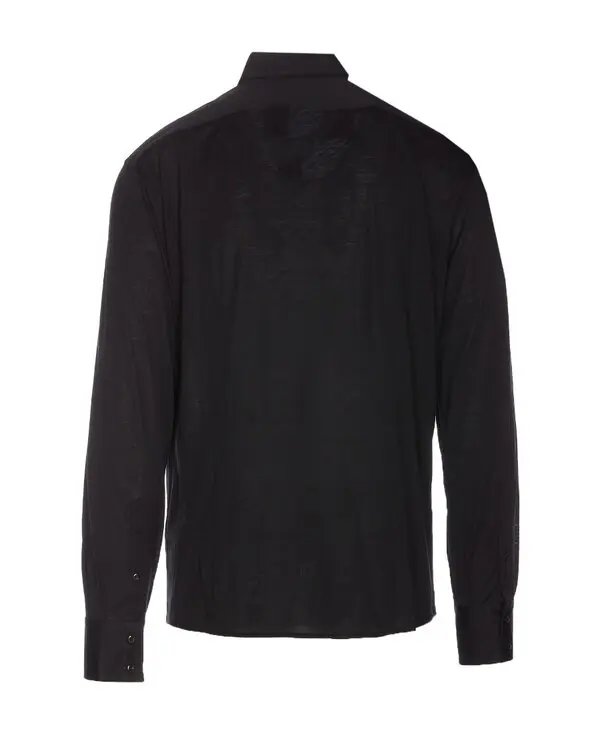 Brunello Cucinelli Button-up Long-sleeved Shirt - Black