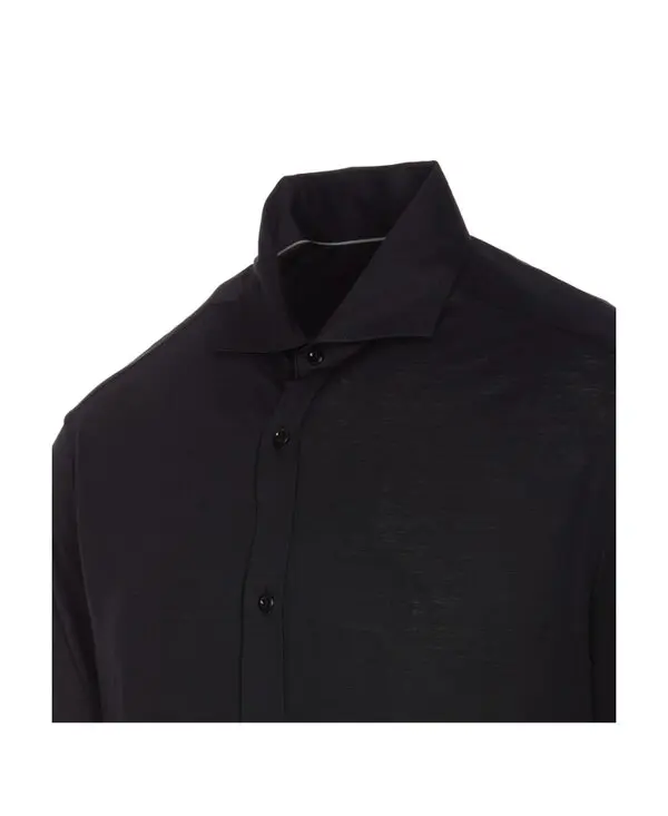 Brunello Cucinelli Button-up Long-sleeved Shirt - Black