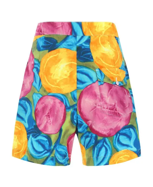 Marni All-over Printed Bermuda Shorts With Buckle Waist