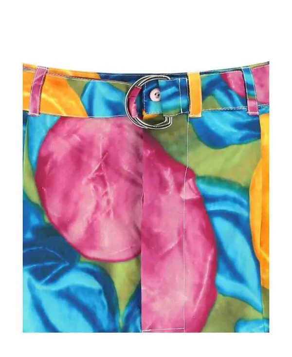 Marni All-over Printed Bermuda Shorts With Buckle Waist