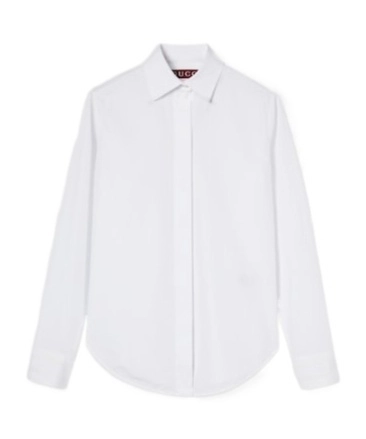 Gucci Cotton Poplin Embroidered Shirt - White