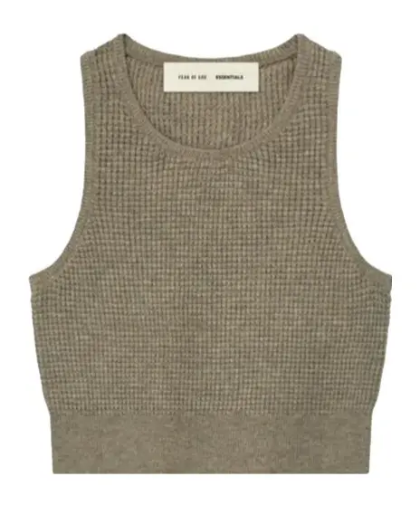 Fear Of God Waffle Knit Cropped Top