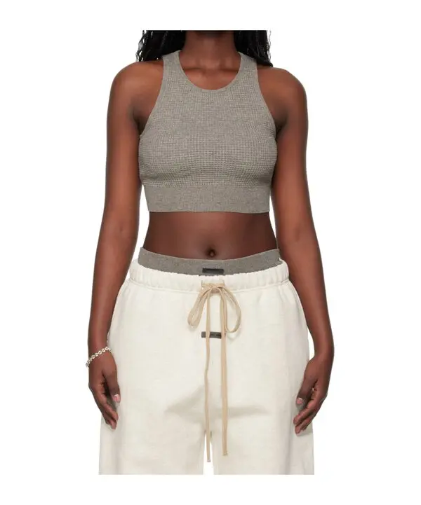 Fear Of God Waffle Knit Cropped Top