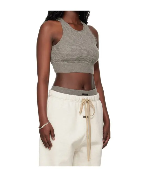 Fear Of God Waffle Knit Cropped Top