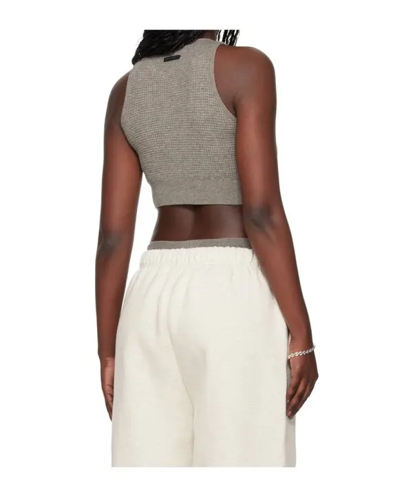Fear Of God Waffle Knit Cropped Top
