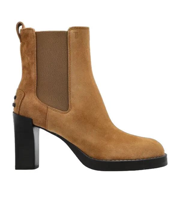TOD'S 80mm Suede Chelsea Boots - Brown