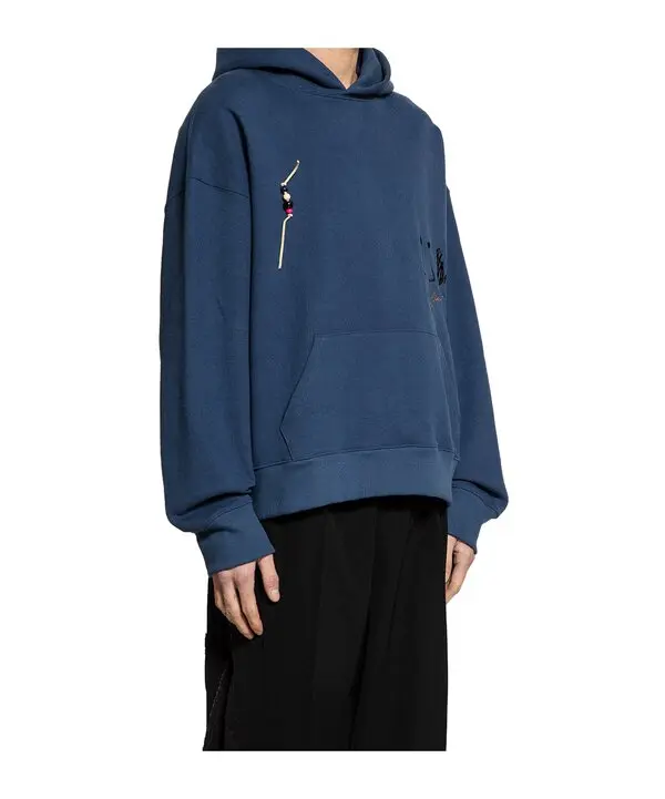 SONG FOR THE MUTE Hooded Sweatshirt With Embellished Detailing
