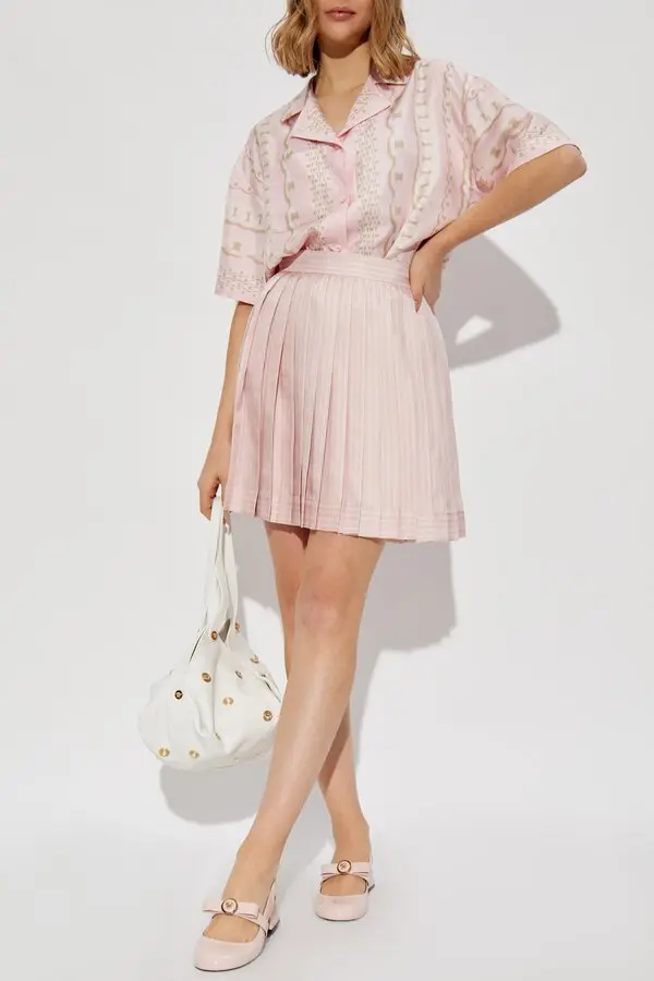 Versace Pleated Mini Skirt