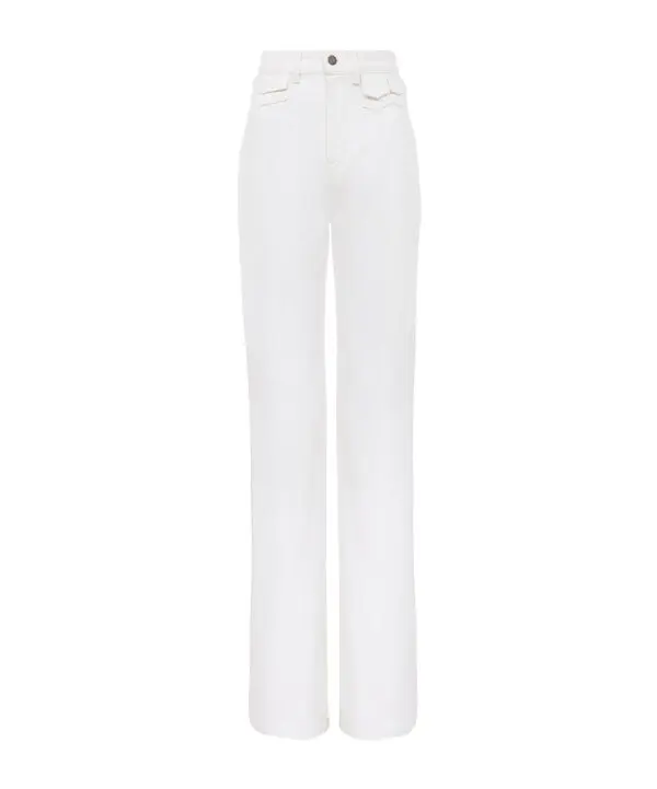 Chloé High-waisted Flared Jeans - White