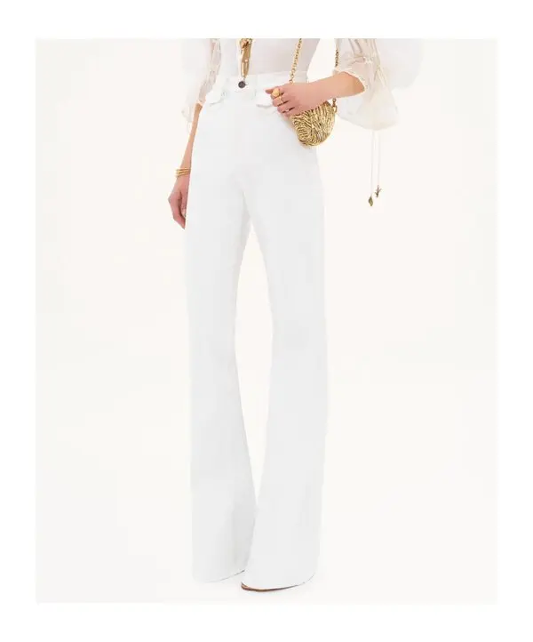Chloé High-waisted Flared Jeans - White