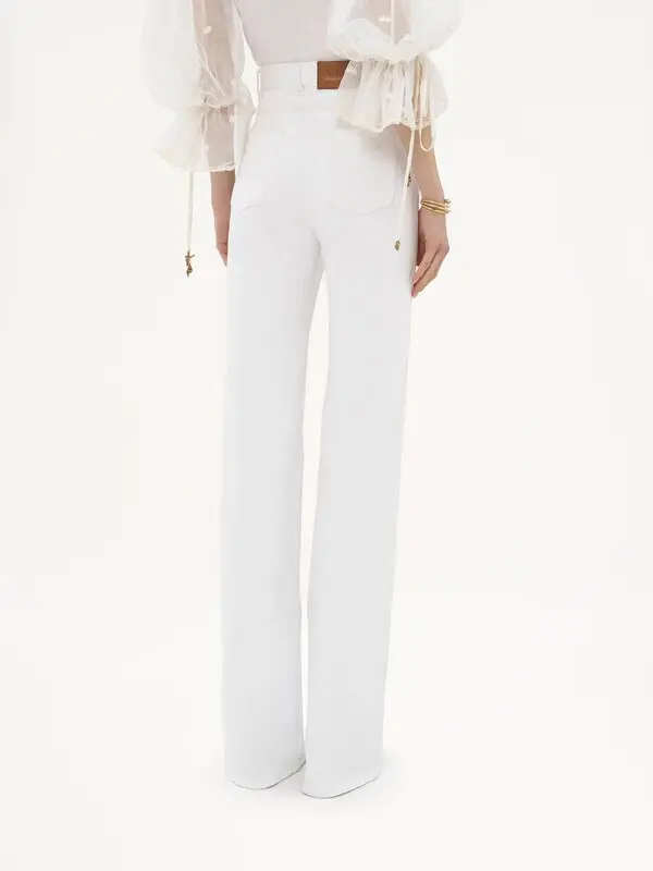 Chloé High-waisted Flared Jeans - White