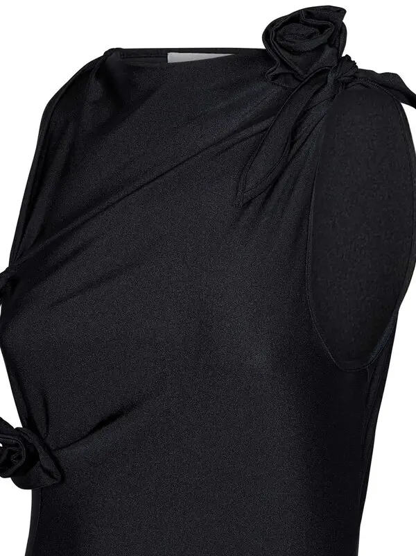 Coperni Sleeveless Asymmetrical Top With Bow Detail - Black