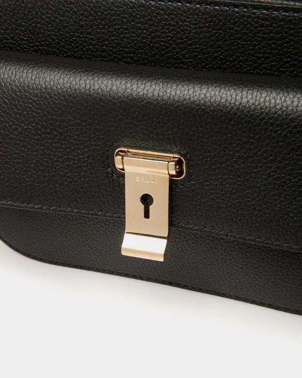 Bally Lock Me Small Grained Leather Crossbody Bag